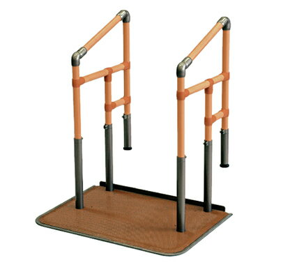 ●特徴 ・玄関に置くだけで補助手すりが構築でき、あがりかまちの昇降をサポートいたします。 ●仕様 サイズ：幅78×奥行56×高さ80～85cm パイプ径：3.2cm 重さ：31.8kg 材質：手すり：イレクター、ジョイント・ベース：ステンレ...