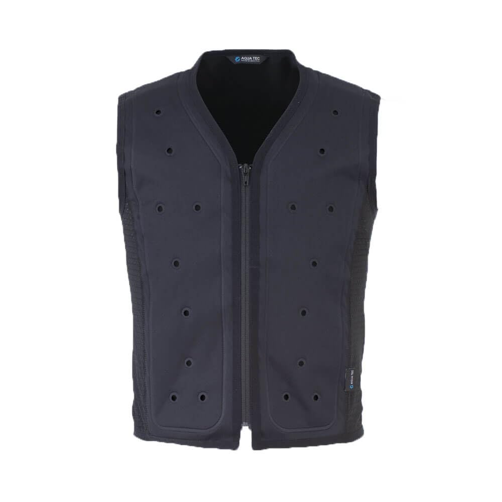 ・カラー:70ブラック ・サイズ:S/M/L/EL/5L ・冷却方式:気化熱システム(水の力のみ) ・加工:中芯抗菌加工 ・機能:接触冷感、サイドストレッチ、静電気除去テープ