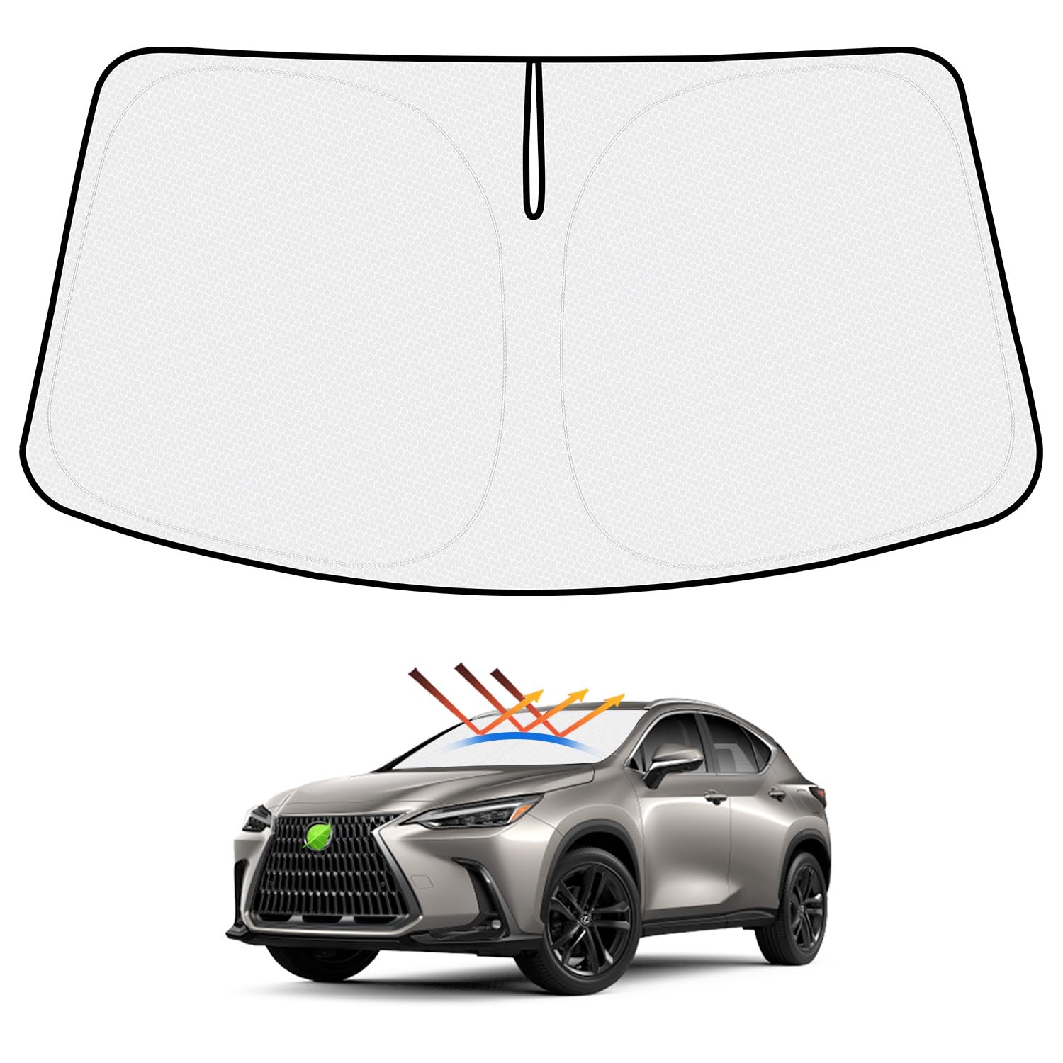 ・適合車種:レクサス NX 2代目 (NX250、NX350、NX350h、NX450h+) ・適合年式:2021年10月-現行 ・構造:4層断熱構造(1層目:ナノ反射層、2層目:恒温吸熱層、3層目:高品質高密度アルミ遮熱シート、4層目:ポ...