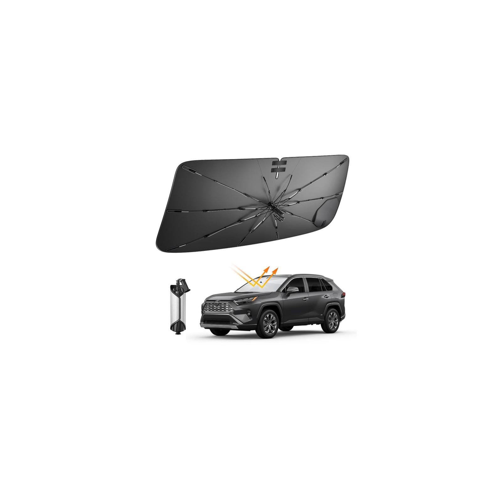 ・適合車種:トヨタ RAV4 5代目 (MXAA5#/AXAH5#/AXAP54型) ・年式:2019年~2025年 ・素材:高密度アルミ遮熱シート、ポリウレタン断熱素材、チタンシルバーコーティング ・骨組み:ガラス繊維強化骨10本 ・展開...