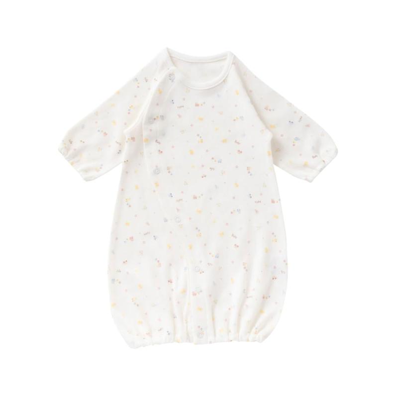 [クリーム デ ココ] おもちゃ 柄 低出生体重児 ツーウェイオール [股スナップ付け替え/2way] 新生児 赤ちゃん 綿100% 日本製 40-50cm【サイズ】40〜50cm：着丈41cm・胸巾23cm・裄丈26cm　(低出生体重児の...