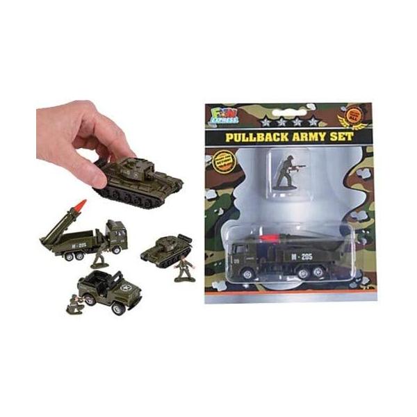 トラック、戦車、テクニカルと戦闘員3体の計6点セットです！ おもちゃにはもちろん、お部屋のインテリアにもオススメですよ！ ・サイズ / 戦車、トラック：約9cm テクニカル：約13.5cm　戦闘員：3.5〜4.3cm