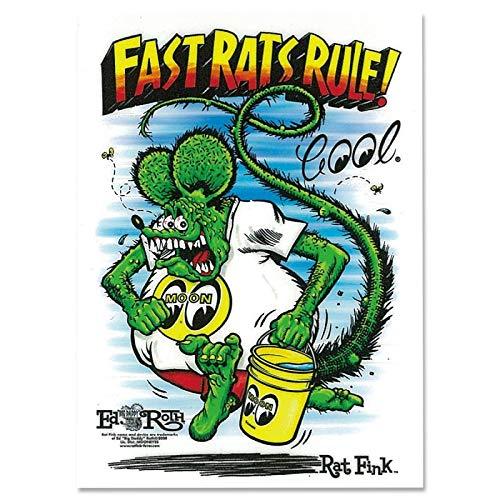 待望の Rat Fink x MOON のコラボレーション ステッカーです！ MOONEYES のシンボル マークである大きな MOON アイボールを頑張って抱えている Rat Fink が のデザインがインパクト大!! MOONEYES ...
