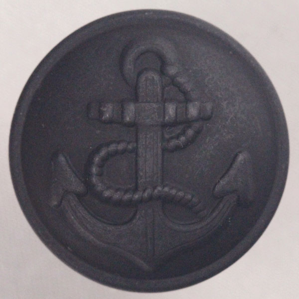 ☆ メタルボタン ☆ Metal Button ハンドメイド（手作り 手芸 釦の付け替え）などにいかがでしょうか サイズ 25mm 入数 1個 カラー A00（ブラック消し） 釦穴形状 裏足付 素材 MB（真鍮） 染色 不可 日本製 （加工...