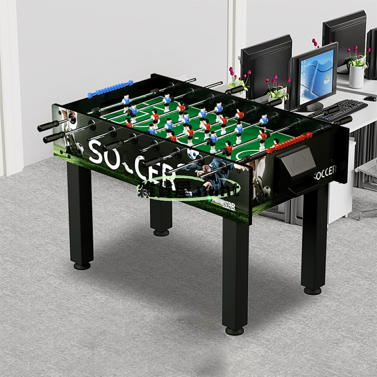 · 厚肉鋼管：テーブルサッカー テーブル筐体 厚さ2.2mmの強化鋼管は、変形を効果的に抑制し、優れた耐腐食性を備え、構造の耐久性と安定性を高めます。· 滑り止めハンドル：テーブルサッカーゲーム 大型 サッカーゲーム 人間工学に基づいて設計...