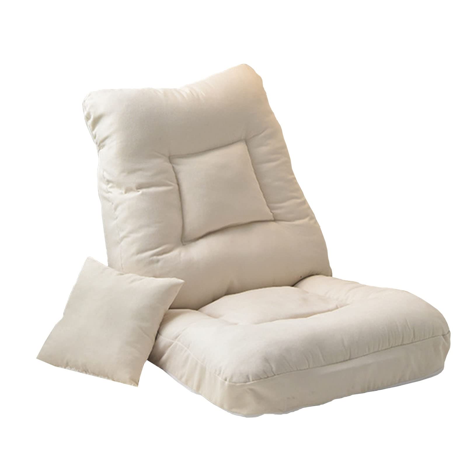 · 【商品仕様】フラット時(約)：幅110×奥行55×厚み15cm、リクライニング時(約)：幅55×奥行56×高さ62cm。本体重量(約)：約4.6kg、女性でも気楽に移動できます。耐荷重：200KG。【クッション付き】本体と同色のクッショ...