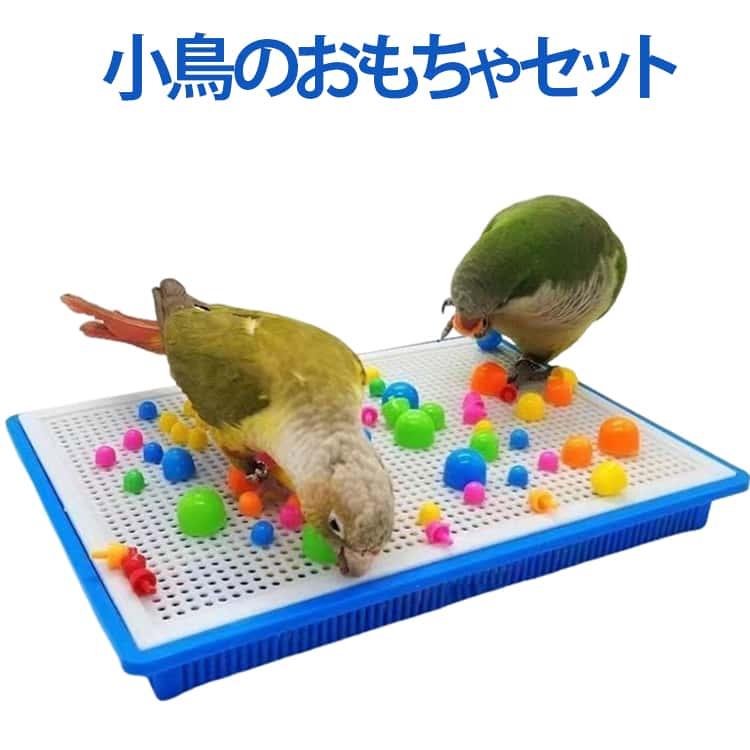 小鳥のおもちゃセット小鳥と一緒に遊べましょう！小鳥が楽しく遊べる、くちばしで「ピン（釘）」を引き抜くタイプのバードトイです。カラフルなピンを引き抜いたり、つついたりすることで、小鳥の好奇心を刺激し、退屈防止やストレス解消に役立ちます。遊びな...