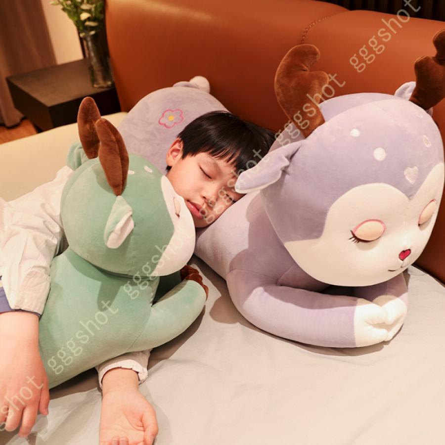 ぬいぐるみ枕/お昼寝枕 かわいい ふわふわ 抱き枕 快適な腰枕 柔らかい枕 環境に優しく無害、上等なPP綿を採用しますので、ふわふわとした手触りが特徴です。生地の弾力性はとても良いです。脱毛しにくく、肌にやさしく滑らか。触り心地が良く、心身...