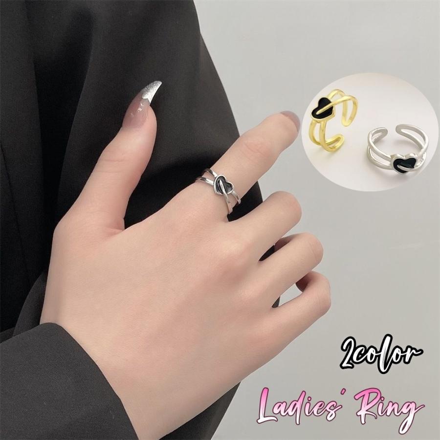 ブラックハートをモチーフにした指輪です。記念日や誕生日、クリスマスなどの贈り物にも最適◎調節可能なので、お好きな指に合わせられます。【サイズについて】画像をご参照ください。【素材について】合金【カラーについて】生産ロットにより柄の出方や色の...