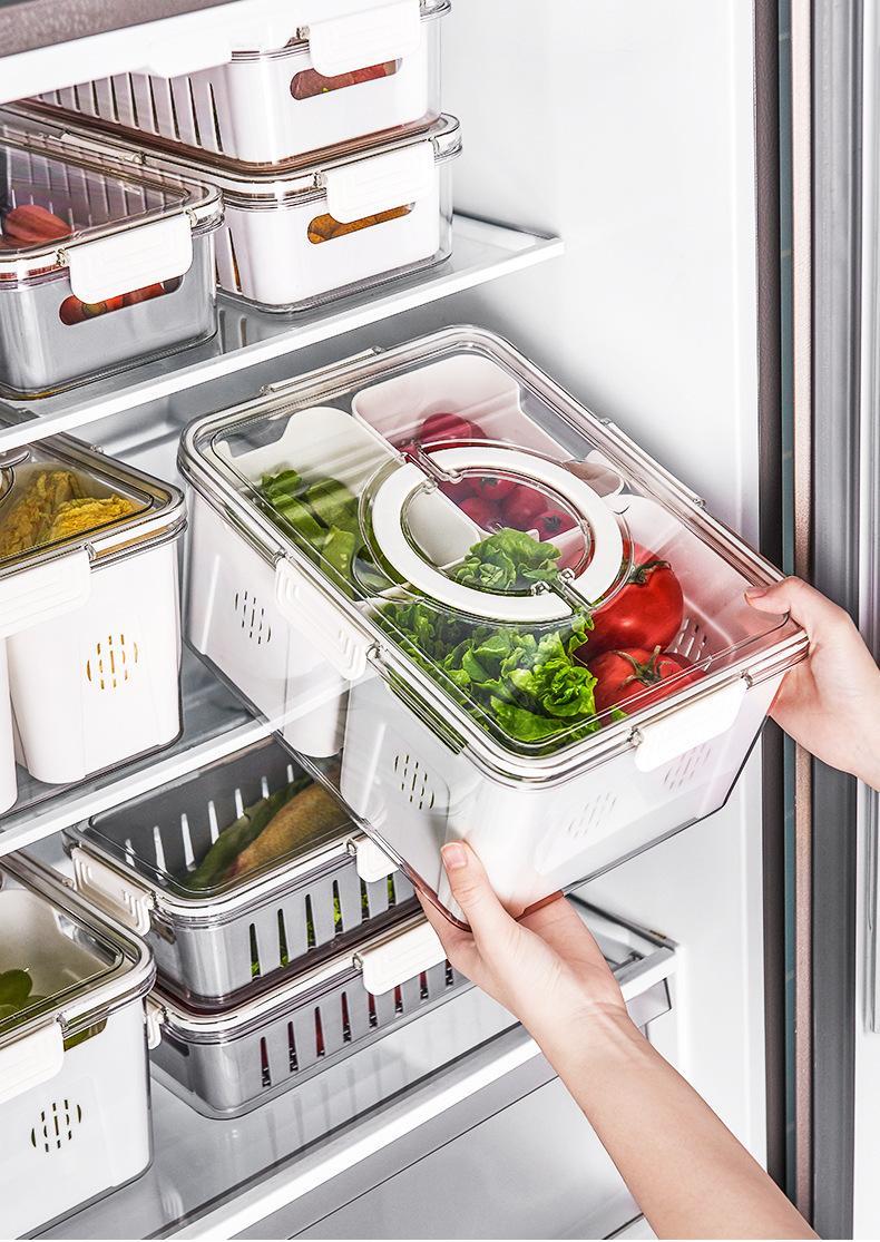 製品説明：このフルーツ保存ボックスは、春のお出かけやピクニックに最適です。食品グレードの素材を使用して丁寧に設計されており、旅行中も果物が新鮮でおいしい状態を保ちます。コンパートメント設計により、さまざまな果物を便利に保管でき、ポータブル構...