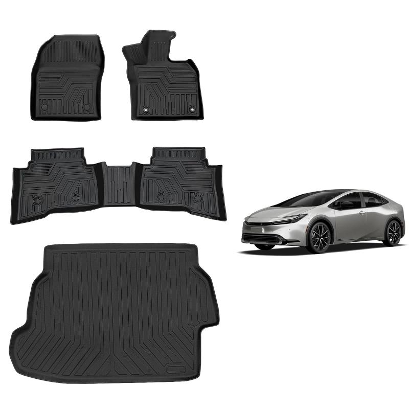 新型 プリウス 60系 専用 フロアマット+ラゲッジマット 専用設計 PRIUS 60 ZVW60 ZVW65 MXW60 MXW65 3D立体 防水 カーマット TPE材質 保護マット 耐汚れ 滑り防止 アクセサリー カスタム パーツ 4...