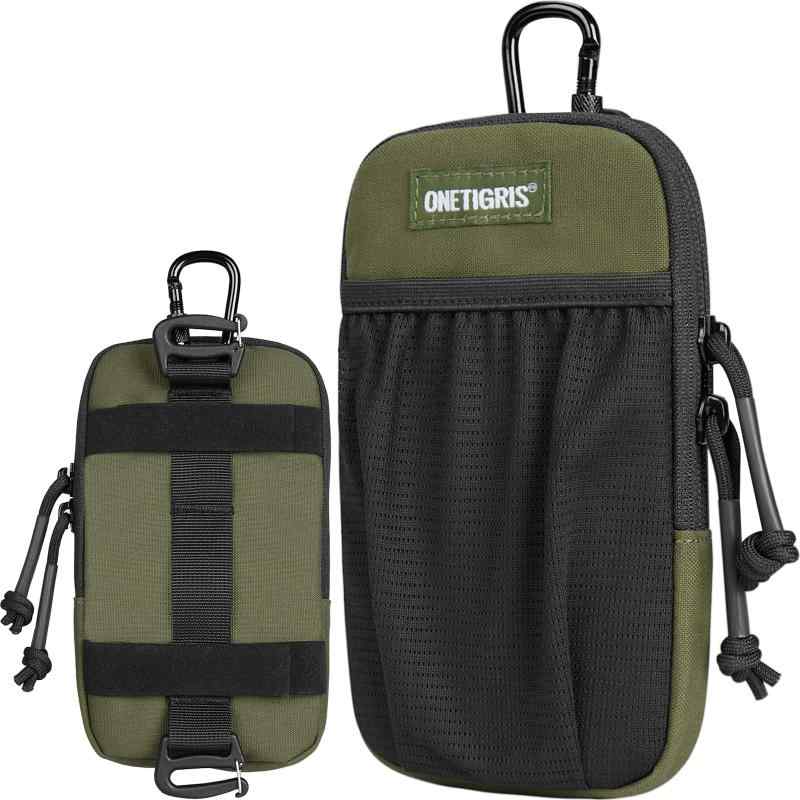 eTigris スマホポーチ メンズ ベルト リュック 取り付け 携帯ポーチ YKK ファスナー カラビナ moll 付き アウトドア 登山 作業用 iphone 15 14 13 12 plus pro max Sony Galaxy S...