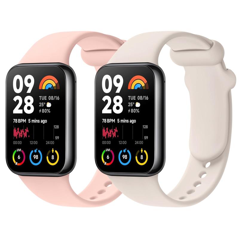 [] 2枚Xiaomi Band 9 Pro/ Band 8 Pro/Xiaomi Redmi Watch 5/4 対応 交換バンド シャオミ 替え バンド シリコン製 交換用ベルト 通気対応機種Xiaomi Mi Band 8 Pro/R...
