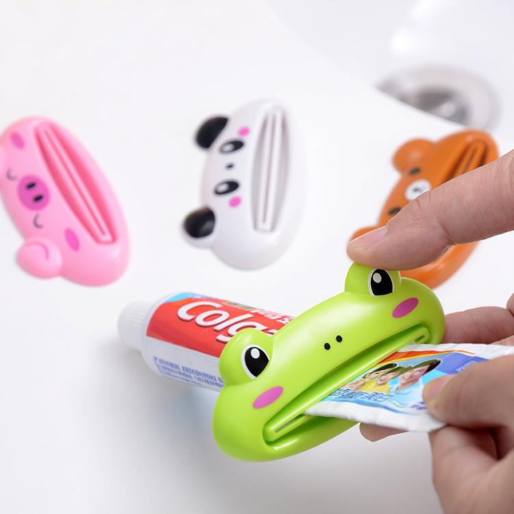 3歯磨き粉スクイーザー かわいい動物 歯磨き粉絞り器 プラスチック製 携帯 歯磨きチューブ絞り