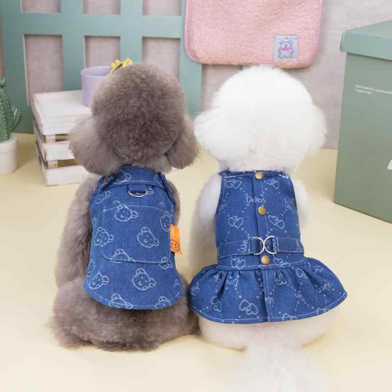 ペット服 春夏 小犬 服 デニム カジュアル ベスト かわいい ペット用品・製品カテゴリ: ベスト・スタイル: カジュアル・素材: デニム・対象: ユニセックス・カラー: デニム・サイズ: S, M, L, XL, XXL・カテゴリ: ペット服