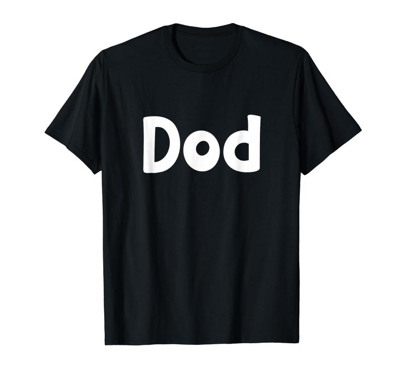 Cute Modern, Comic-Style White Font: First Name Dod Tシャツ
