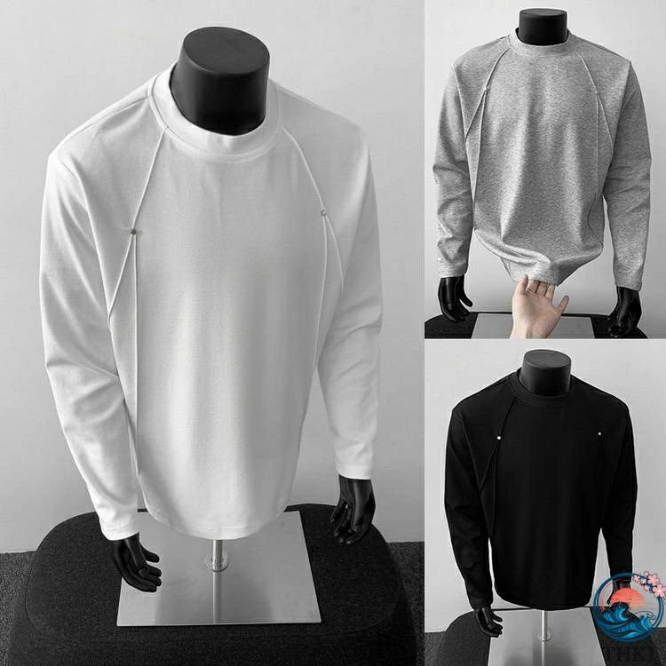 ロンt 秋服 秋物 クルーネック 長袖 tシャツ トップス カットソー ティーシャツ きれいめ メンズ 2025 秋冬[素材]50％綿47％ポリエステル3%ポリウレタン[原産国] 中国■海外製品の為、縫製上の基準が厳格ではありません。小さな...