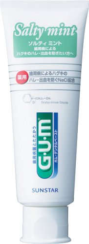 「GUM(ガム) 薬用 デンタルペースト ソルティミント スタンディングタイプ 150g」は、歯周病の先端を科学して誕生したGUMシリーズの薬用歯磨きです。 薬用成分NaCl(塩化ナトリウム)と収れん剤(岩塩)を配合。効果的に歯ぐきを引き締...