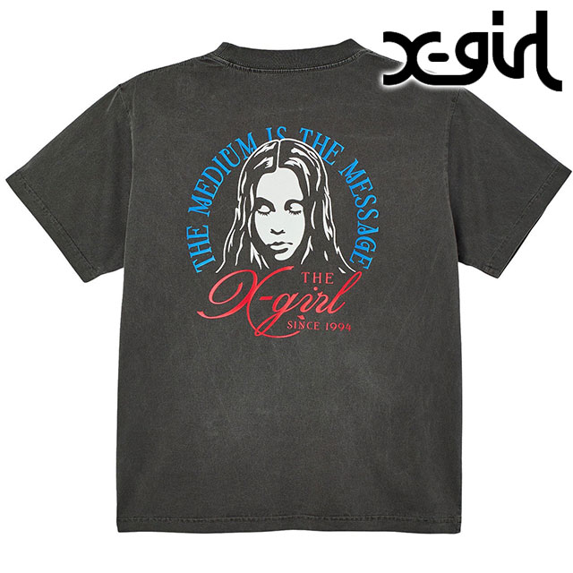 [ ブランド ] エックスガール　X-girl [ ジャンル ] Tシャツ／半袖 [ 素　 材 ] 綿100％ [ 原産国 ] 中国 [ サイズ ] 着丈×肩幅×身幅×袖丈（cm） Sサイズ：54×40×46×17 Mサイズ：57×42×4...