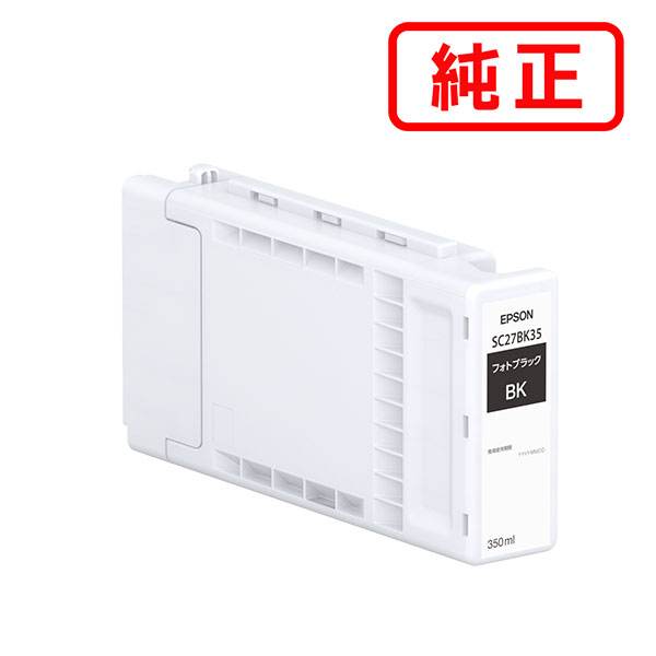● 商品の詳細 エプソン　SC27BK35　フォトブラック　純正インクカートリッジ ※価格はインク1個の価格となります ● 対応機種一覧 SC-T3750D SC-T3750DE SC-T3750E SC-T5750D SC-T7750D ...