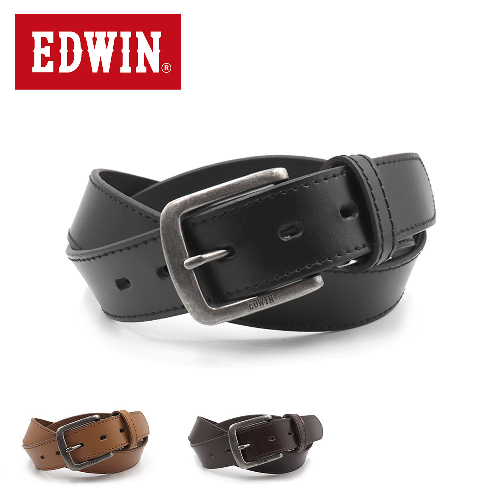 商品情報ブランドEDWIN商品名・品番0111177カラーブラック　ブラウン　ダークブラウンサイズ幅 約3.5cm×全長 約118cm素材牛革(床革)商品説明EDWINのレザーベルト。しっかりした厚みのある牛革を使用し、バックルはニッケルフ...