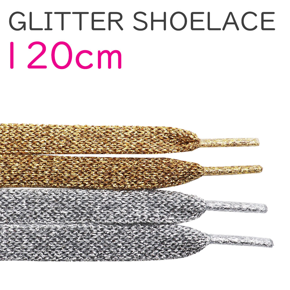商品情報商品名・品番ラメレース 120cmカラーGOLD　SILVERサイズ幅：約12mm長さ：約120cm※幅・長さは若干の個体差がある場合がございます。商品説明120cmのラメシューレース。ローカットスニーカーの付け替え用におすすめです...