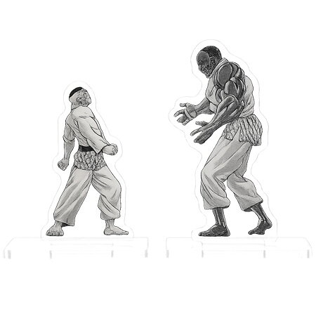 向かい合う2人を再現できるアクリルスタンドッッ！ 一番くじ 刃牙 巨大なる鼓動 G賞 VSアクリルスタンドッッ！ ・愚地 独歩 ピクル おろち どっぽ 単品 サイズ：約5～8cm（2個セット） 状態：国内正規品 メーカー：バンダイ ※商品パ...