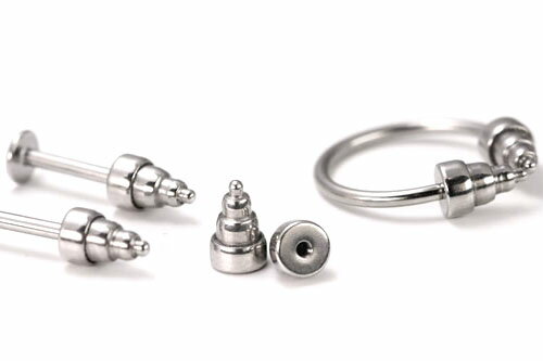 ストレートバーベルやバナナバーベル、サーキュラーバーベル、ラブレット、スパイラルなどに使えるネジタイプのスペアパーツ（交換用パーツ）。パーツを失くす人や、パーツのデザインを変更したい方のために！いろいろパーツを組み替えて自分だけのボディピア...