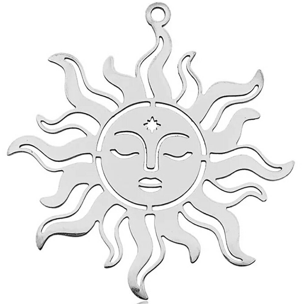 眼を閉じる太陽をモチーフにしたDIY用ステンレスパーツ。 おしゃれなステンパーツは男子からも女子からも支持率が高い。 エスニックな雰囲気がボヘミアンなスタイルをアシストしてくれる太陽パーツ。 男性からも女性からも人気の金属パーツ。 彼氏、彼...