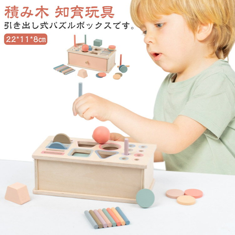 引き出し式パズルボックスです。遊んでいるうちに、大きさの違いや色の認識、空間認識などがいろいろなことを理解できるようになってきます。さらに細かい運動能力、手と目の協調、集中力、社会性が発達させることができます。カラフルなブロックは見やすく、...