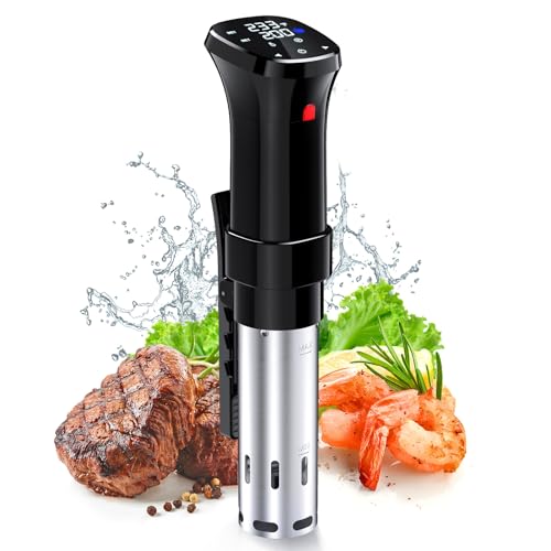 ◆商品名：低温調理器 1100Wハイパワー 低温調理器具 24時間 予約機能 真空調理器 スロークッカー レシピ付き IPX7防水 タッチパネル クリップ式 低温調理機 低音調理器 タイマー 温度設定 五重安心保護 日本語取扱説明書【低温調...