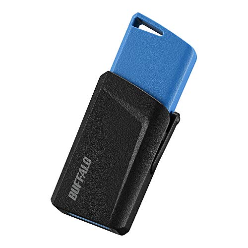◆商品名：バッファロー BUFFALO USB3.1(Gen1)プッシュスライドUSBメモリ 16GB ブルー RUF3-SP16G-BL■ワンプッシュでコネクタをスライド搬出■収納ボタンでコネクタを一発収納■キャップレスなのでキャップの紛...