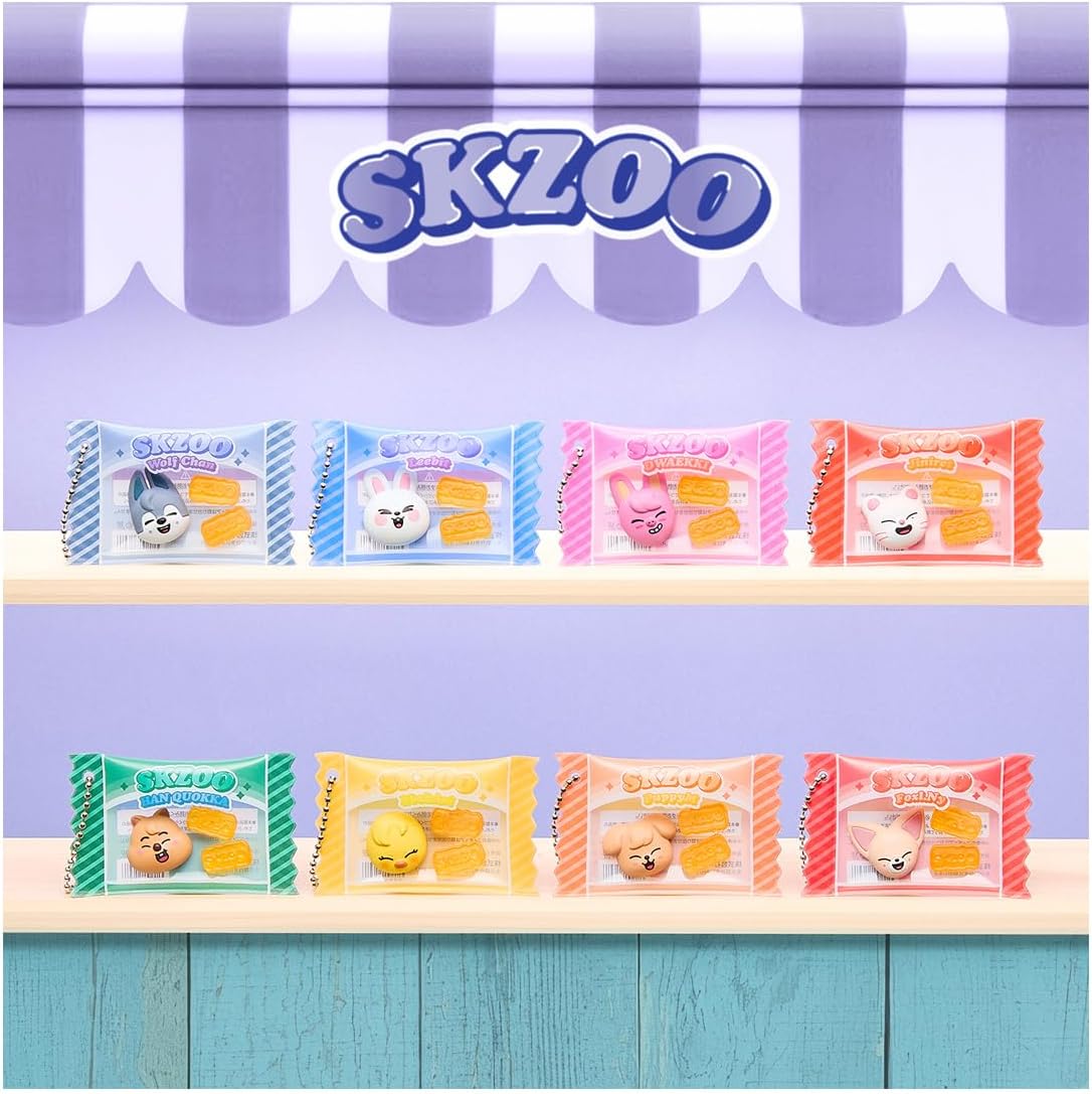 『SKZOO』のロゴの形をしたグミはオレンジ味♪ お菓子パッケージ風のチャームには『SKZOO』のマスコットとグミ型マスコットが入っていて、 シャカシャカっとゆらして可愛い仕様になっています♡ マスコットは全8種！ ●マスコットチャーム1個...
