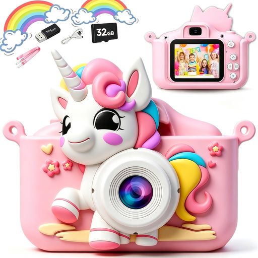 子供向けの遊びと学習 🦄 【安全設計|パパママが選ぶ安心仕様】この6 歳以上の子ども向けのキッズカメラは、女の子と男の子の双方に最適な安全設計を採用しています。厳しい CPC/CPSIA/ASTM 国際基準をクリアした耐衝撃...