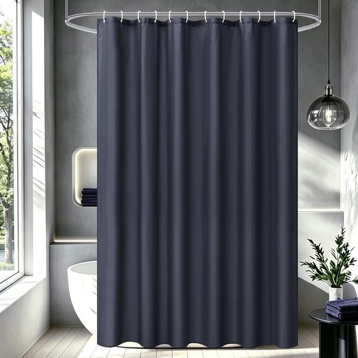 【サイズ】:巾90x丈150CM 素材:100%ポリエステル 仕様:防水防カビ パッケージ内容:本体*1+カーテンリング*6 カラー:ダークブルー 無地 【防水防カビ加工、清潔感あり】防水防カビ処置済みの100%ポリエステル製により、衛生的...