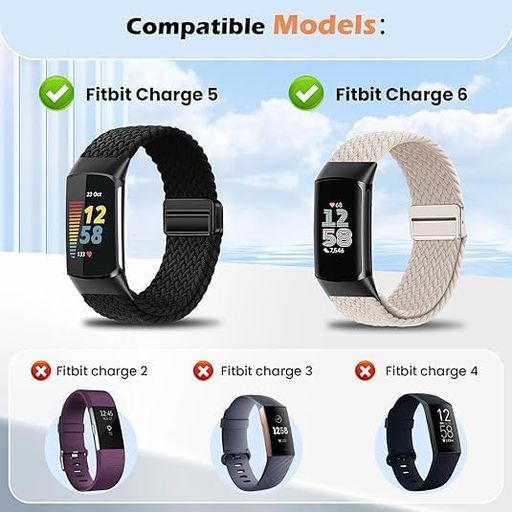 対応モデル:伸縮性のあるナイロン製時計バンド。FitbitCharge5バンド/FitbitCharge6バンドと互換性があります(注:FitbitCharge5/Charge6交換用バンドのみ。トラッカーは含まれていません)。 通気性と柔...