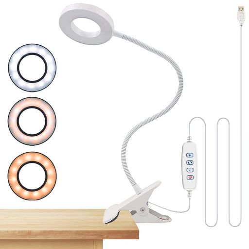 読書 目に優しい設計: 48箇のLEDビーズを採用し、自然光で長時間使用しても疲れません。昼間や夜は明るさが眩しくないので、勉強や読書、動画撮影などに使用できます。 クリップ式で簡単設置: お好きな場所に簡単に設置できます。金属と同じ硬度の...