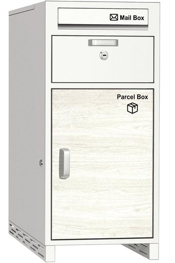 【オリジナル多機能宅配ボックス】宅配ボックスは上部投函口、メールボックス、メインボックスで構成されております。従来の宅配ボックスの一度しか投函出来ない欠点を改善し、上部投函口から何回も投函できように設計されました。大型荷物はメイン扉から入れ...