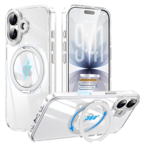 📱【自由自在の360°回転スタンド】新設計の360°回転スタンドを搭載した iPhone 17 ケース。縦置き・横置き・斜め置きも自由自在に調整可能。カチッとした心地よい操作感で、動画視聴・ビデオ通話・撮影時も手を解放し、快...