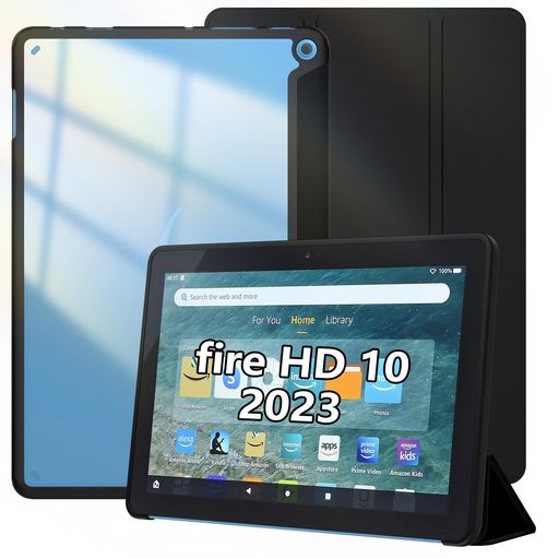 【対応機種】Fire HD 10 2023 10.1インチ 対応 専用ハードケース。ほかのモデルには対応しません、ご購入前にモデルをよくご確認いただきます。ご注意:使用前に内側と外側の透明部分の保護フィルムが剥がしてください。 【高品質素材...