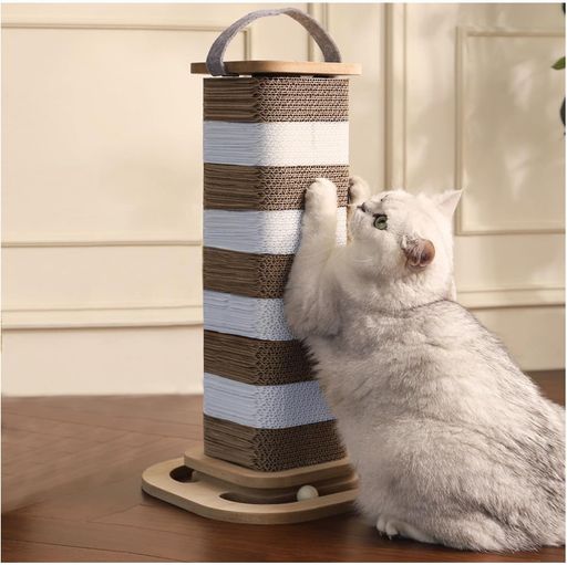 1 【家具を守り、猫の本能を満たす「爪研ぎ」】 大切なソファや壁紙を猫の爪からガード。猫が本来持つ「爪を研ぎたい」という本能を存分に発揮させてあげましょう。コンパクト設計(幅28CMx高さ52CM)で、小さなスペースにもすっきり収まります。...