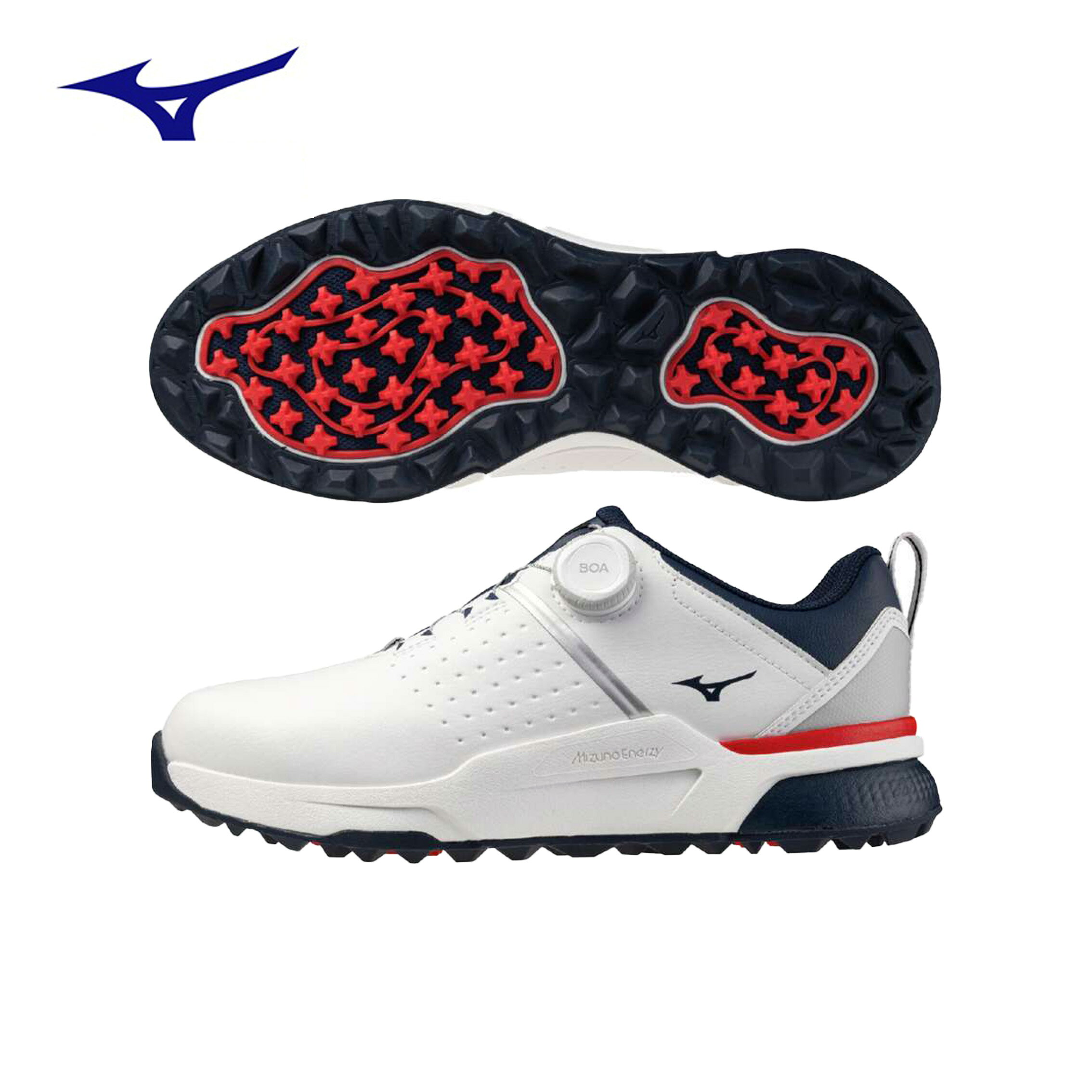 柔らかさ×幅広×高グリップ性 グリップ性を追求したハザードが、 ミッドソール全体にMIZUNO ENERZYを搭載してリニューアル。 【メーカー】ミズノ 【商品名】ハザードエナジー ボア 【品番】51GQ250101 【カラー】オフホワイト...