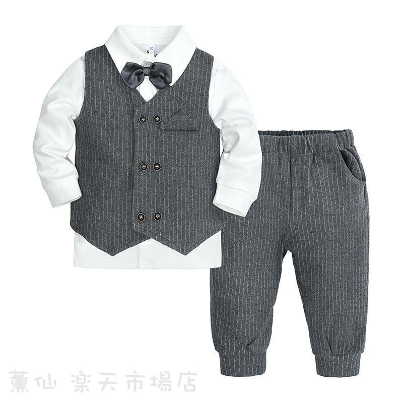 メーカー希望小売価格はメーカーカタログに基づいて掲載しています 男の子 ベビー フォーマル スーツ 子供服 ベビー服 紳士風 フォーマル 赤ちゃん 子供 男の子 キッズ ロンパースセット 73/80/90/100/110cm結婚式やお呼ばれ...
