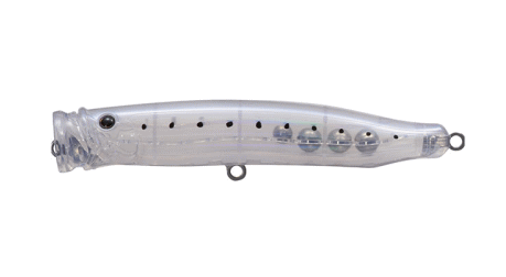 100mm 22g Floating 軽いジャークでもポップサウンドを奏でるマウスカップは音質重視。水面ぎりぎり、ほぼ直立の浮き姿勢は吸い込みやすく、ピンスポットの集中ポッピングも可能に。コンパクトボディ、高比重で飛距離も抜群。シイラ、カツ...