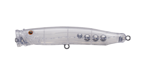100mm 22g Floating 軽いジャークでもポップサウンドを奏でるマウスカップは音質重視。水面ぎりぎり、ほぼ直立の浮き姿勢は吸い込みやすく、ピンスポットの集中ポッピングも可能に。コンパクトボディ、高比重で飛距離も抜群。シイラ、カツ...