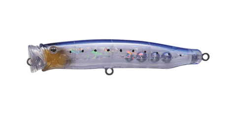 100mm 22g Floating 軽いジャークでもポップサウンドを奏でるマウスカップは音質重視。水面ぎりぎり、ほぼ直立の浮き姿勢は吸い込みやすく、ピンスポットの集中ポッピングも可能に。コンパクトボディ、高比重で飛距離も抜群。シイラ、カツ...