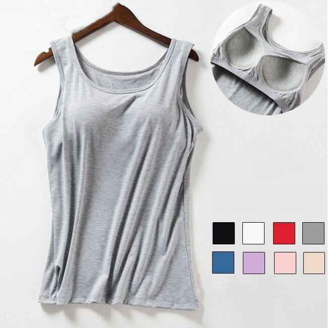 サイズ S M L XL サイズについての説明 着心地が良くて肌触りもサラサラなブラカップが欲しい！フィット感のあるストレスフリーなタンクトップが欲しい…そんなあなたにオススメ♪カップ付きタンクトップです！肌触りが良くフィット感抜群の生地！...