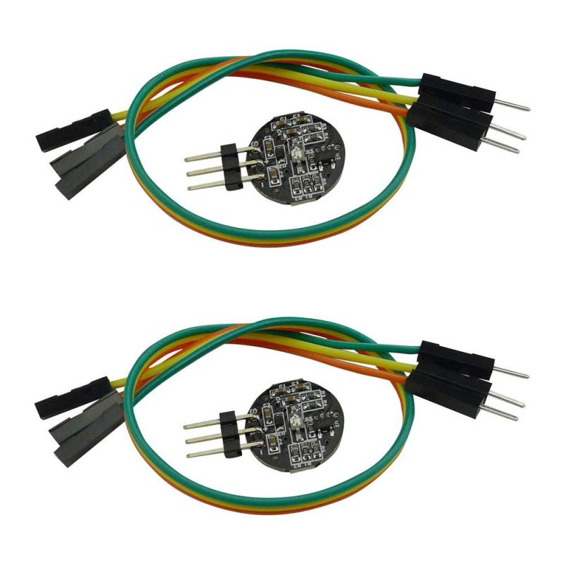 KKHMF 2個 脈拍センサー パルスセンサモジュール 心拍 耳たぶ ハートレート 心拍数をテスト 3.3V～5V Arduinoと互換脈拍センサーは、心拍数をテストするために、接続することができる相互接続線を介して、指または耳たぶに置くこ...