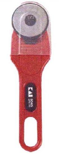 金亀糸業 カッター 『丸刃カッター L型』材質 刃:タングステン鋼 本体・キャップ:ABS樹脂サイズ:全長 約19.5cm、刃の直径4.5cm