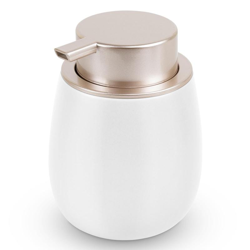 KAWEINA ハンドソープボトル ソープディスペンサー 泡 手動 押しタイプ ポンプ式 手洗い セラミック 磁器 陶器 広口 詰め替え ハンドソープ用 食器用洗剤 北欧スタイル 台所 キッチン 洗面所